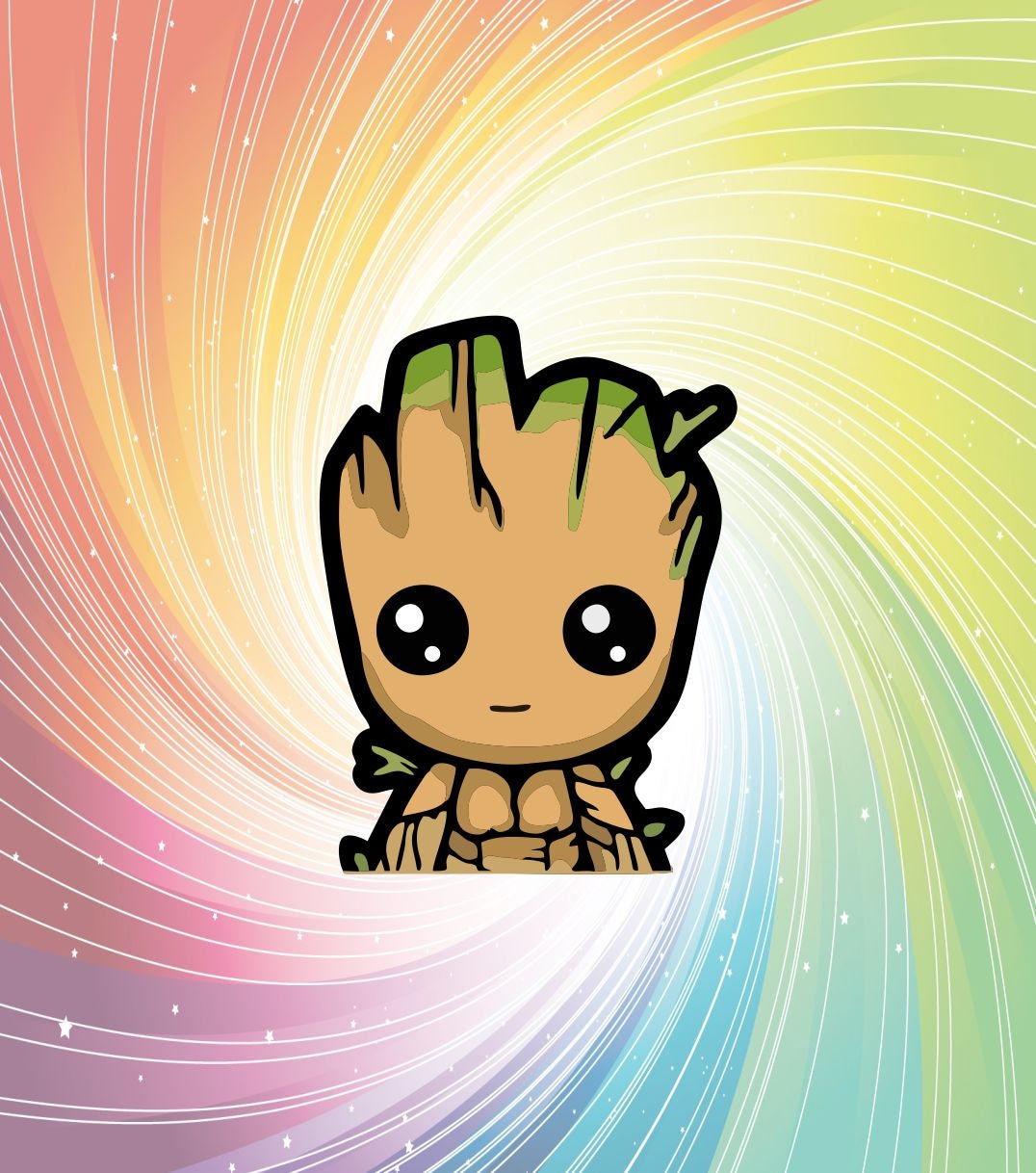 Baby Groot Peeker Peeking Peek Car Vinyl Stickers Laptop Stickers ...