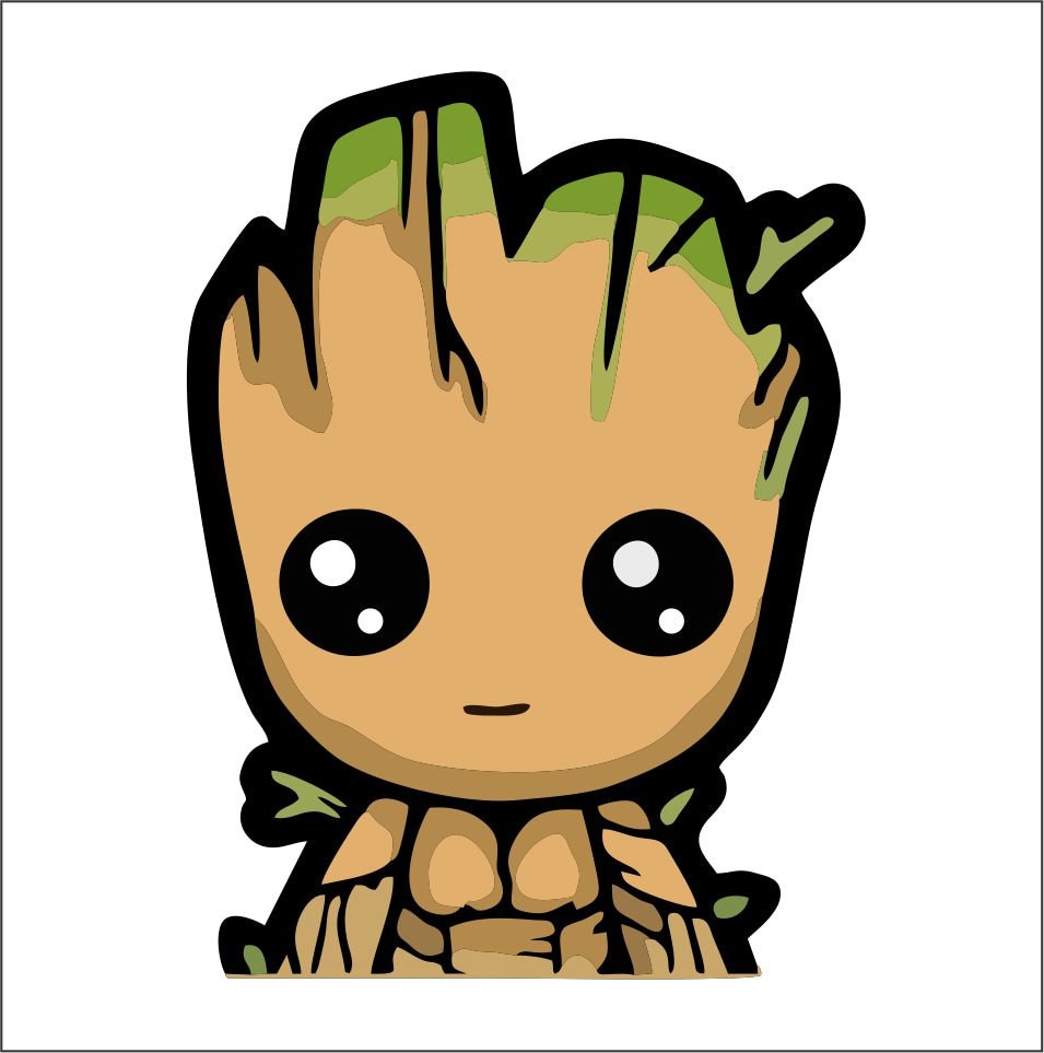 Baby Groot Peeker Peeking Peek Car Vinyl Stickers - Etsy Canada