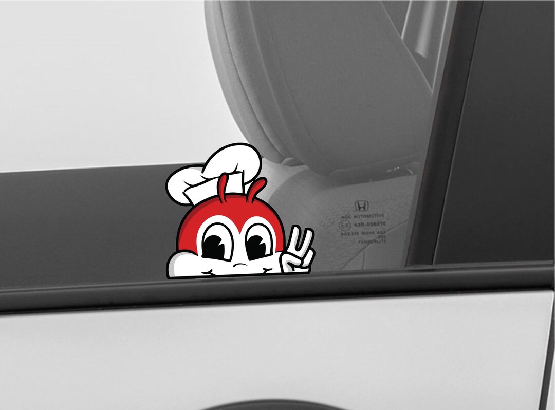 Jollibee Peace Peeker Peeking Peek Car Vinyl Stickers - Etsy