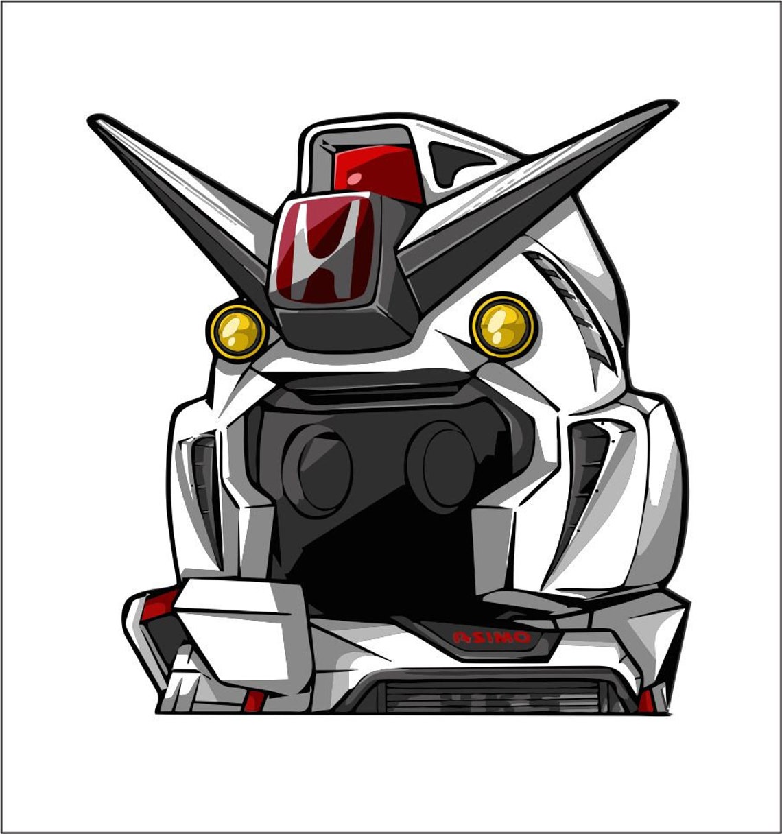 Asimo Robot Peeker Peeking Peek Car Vinyl Stickers - Etsy