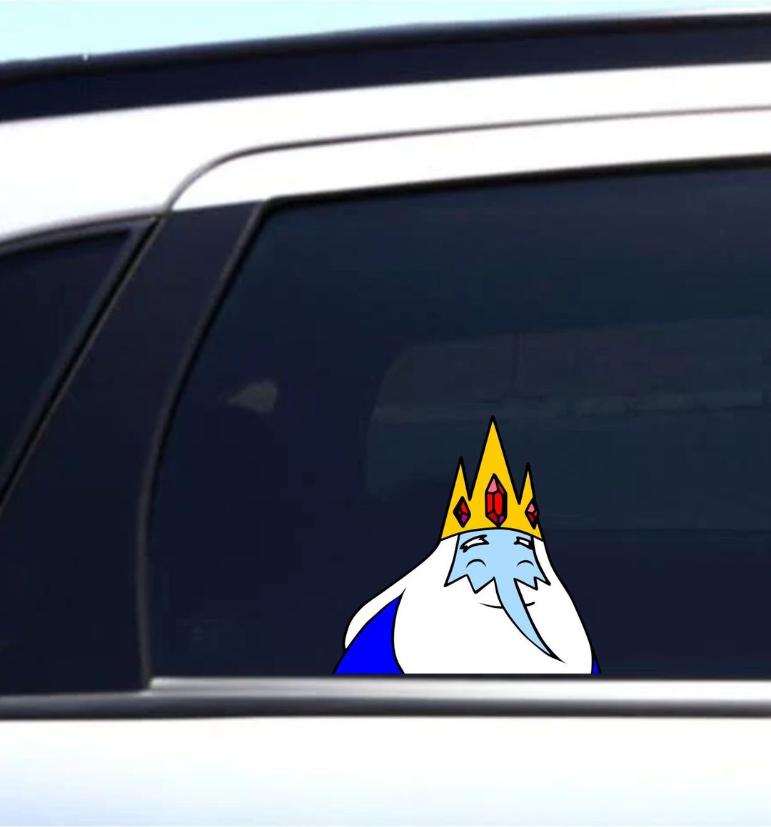 Ice King Peeker Peeking Peek Car Vinyl Stickers Anime Car Decals Meme ...