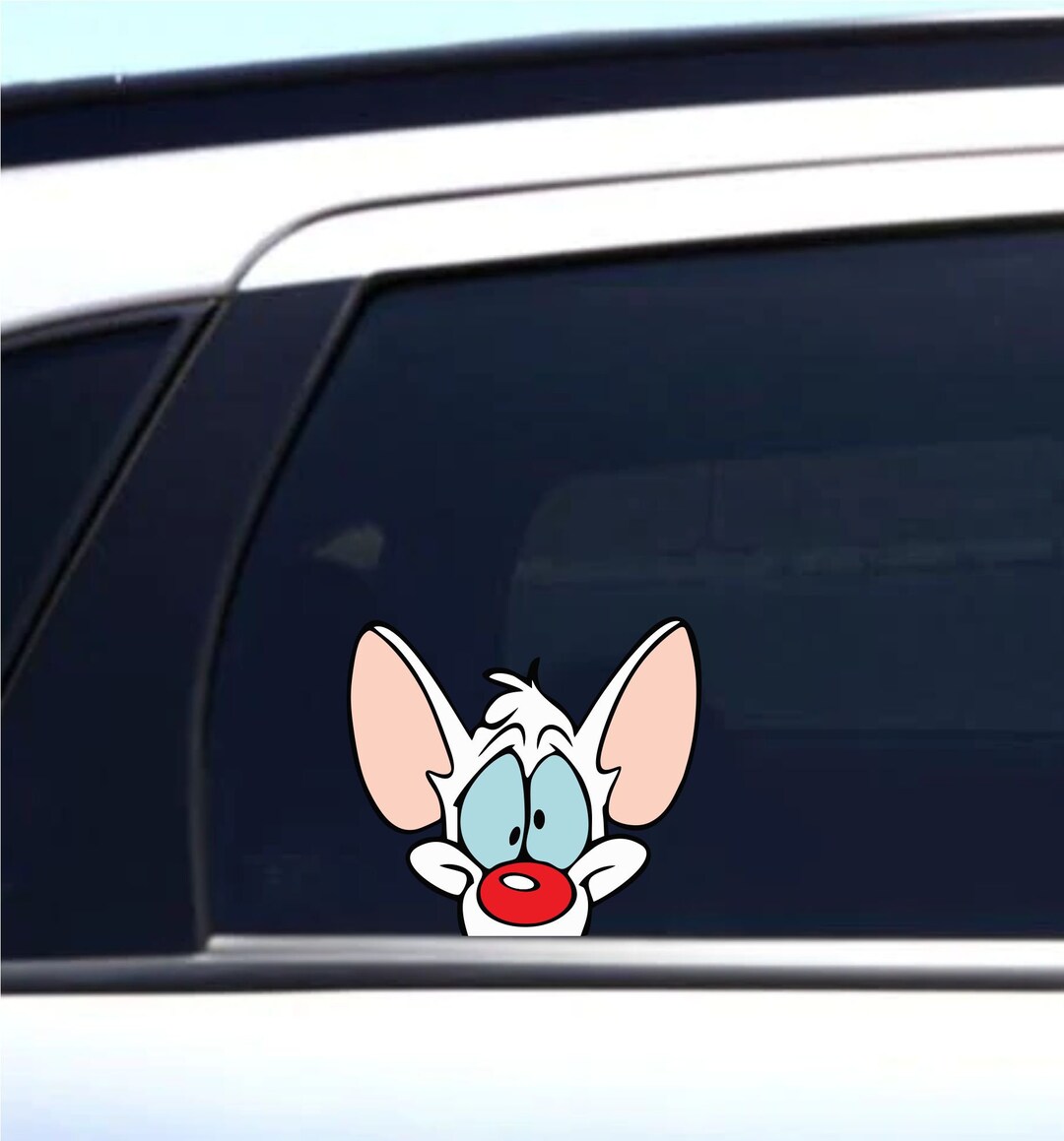 Pinky the Mouse Peeker Peeking Peek Car Stickers Mouse Car Decals Mug ...