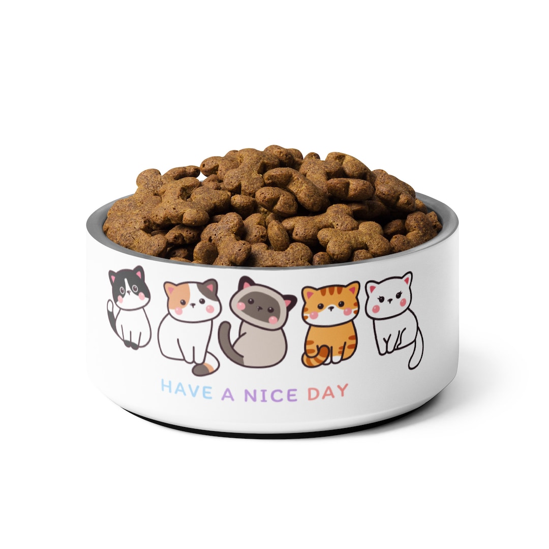 Cat Bowl Anime Cartoon Kawaii Chibi Food Bowl for Kittens - Etsy