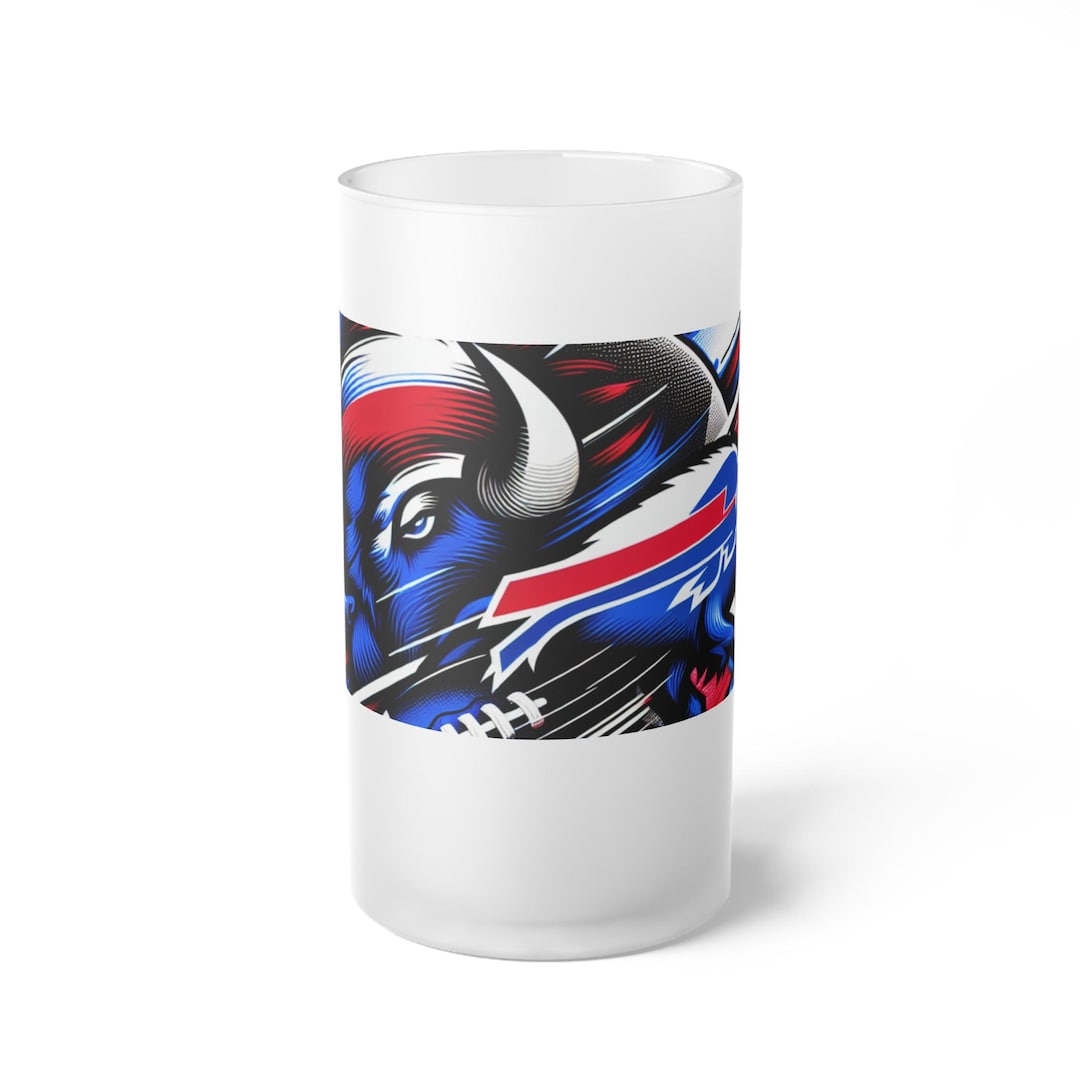 Buffalo Bills Frosted Glass Beer Mug - Etsy