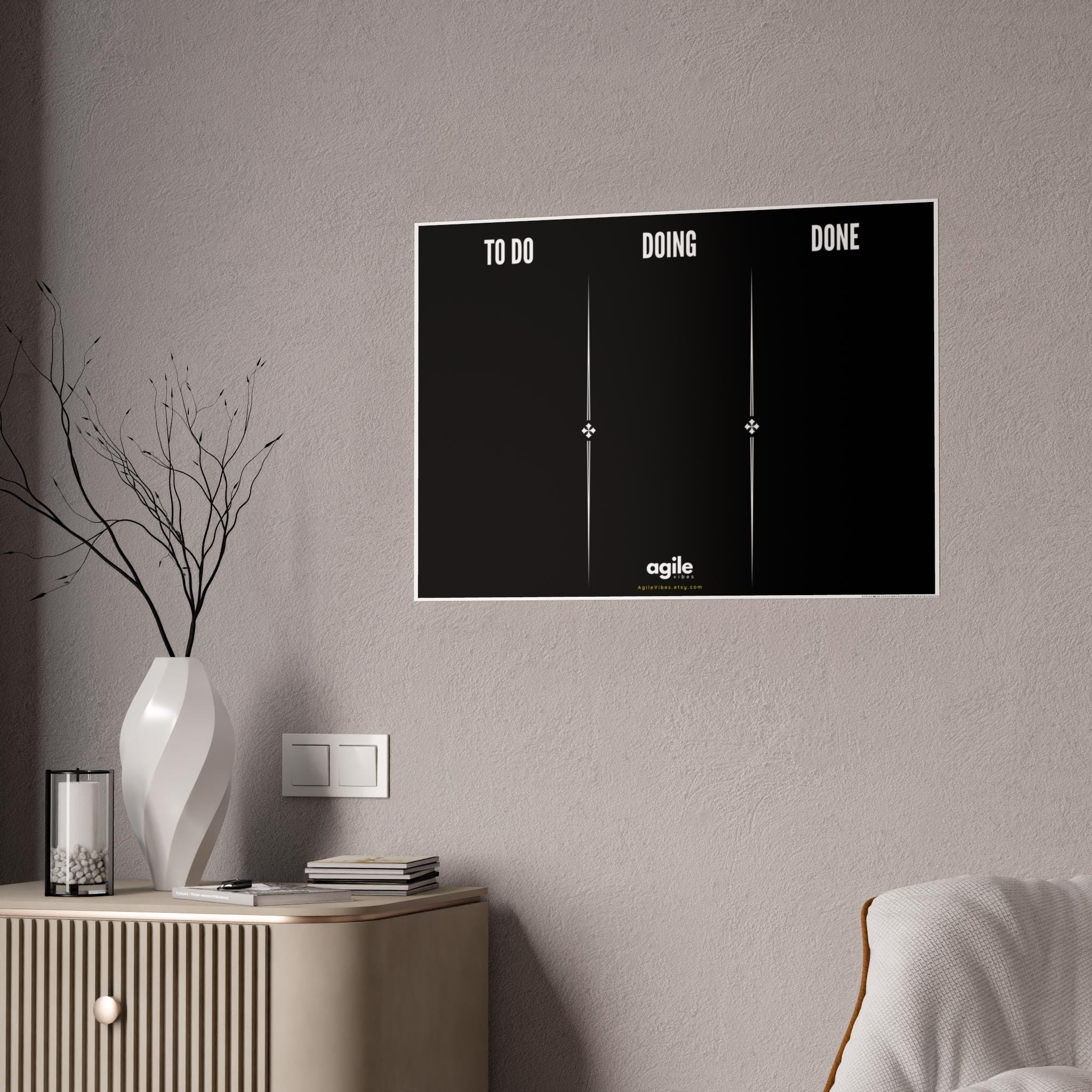 Personal Task Board - Personal Kanban Board (archetype Noir Design) - Etsy