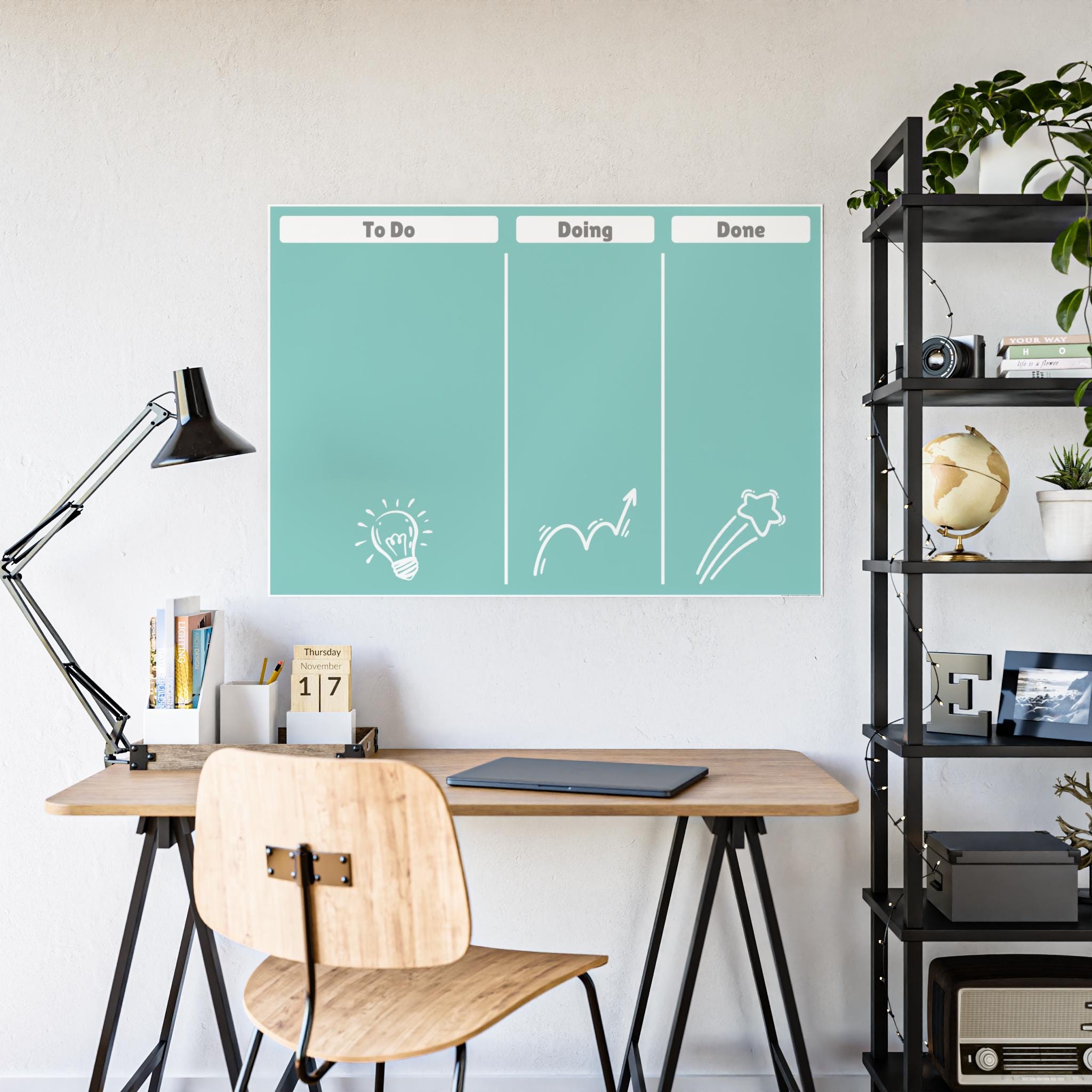 Personal Task Board - Personal Kanban Board (sea Glass) - Etsy