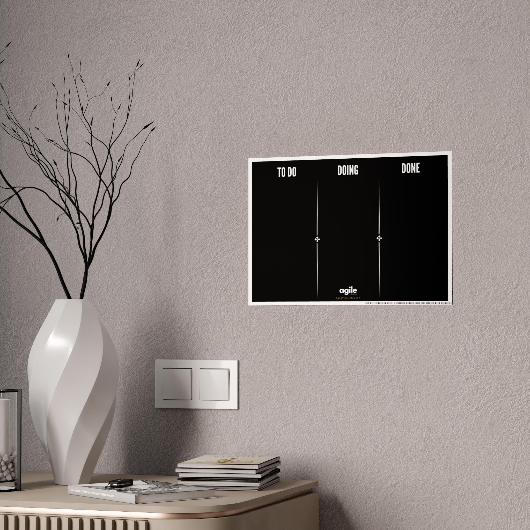 Personal Task Board - Personal Kanban Board (archetype Noir Design) - Etsy