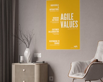 Agile Values Poster Glossy Agile Values Poster Fusia - Etsy