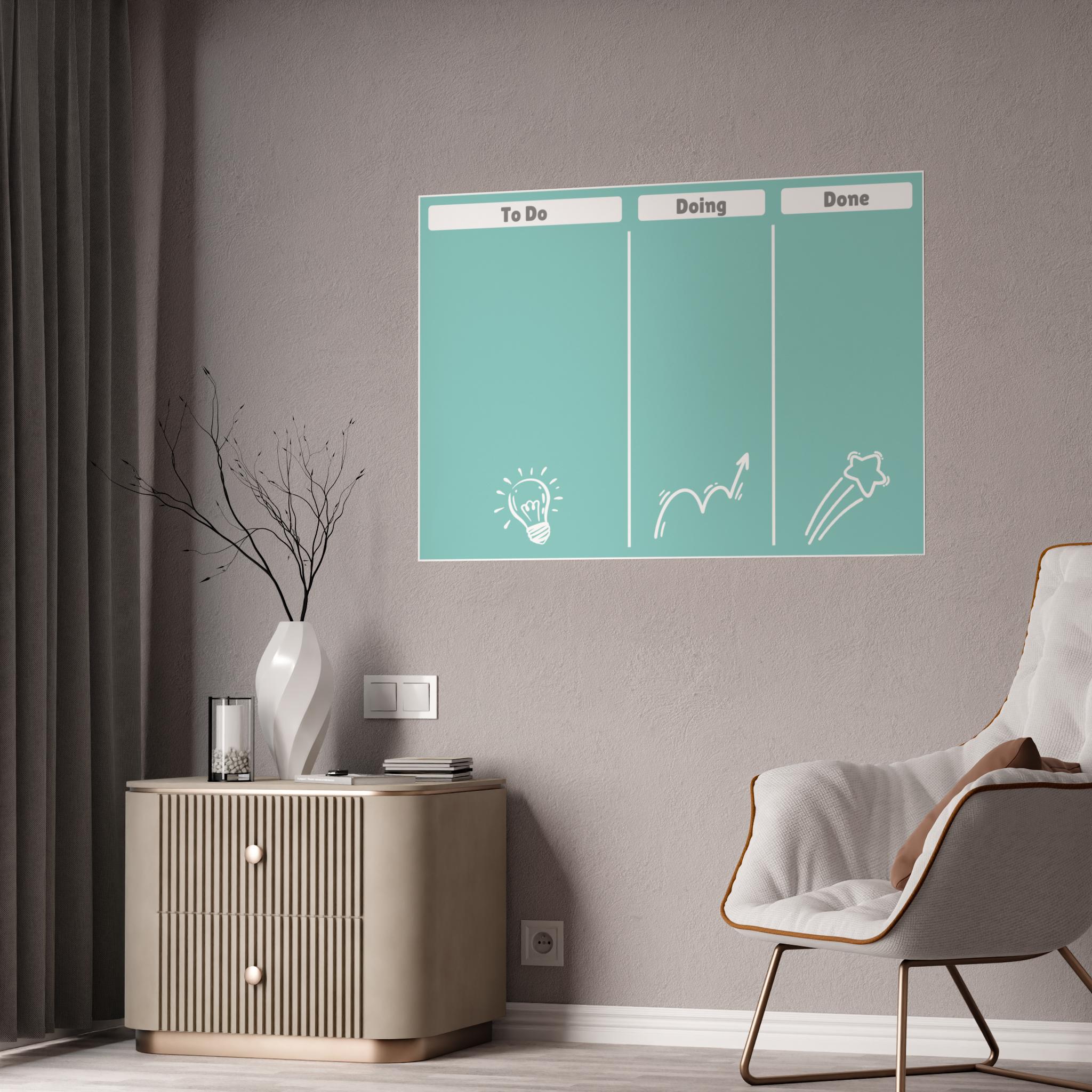 Personal Task Board - Personal Kanban Board (sea Glass) - Etsy