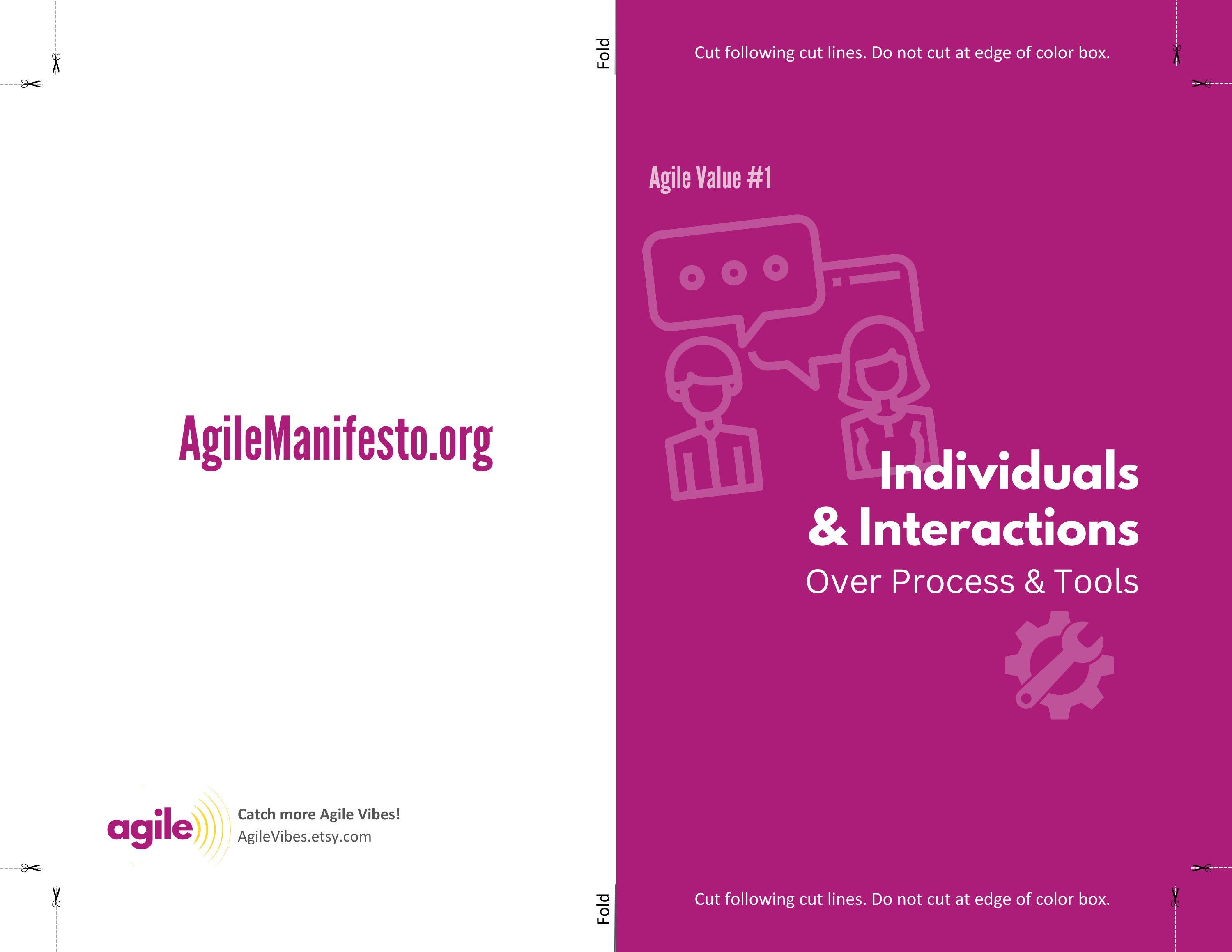 Printable Agile Values Greeting Cards 5x7 - Etsy