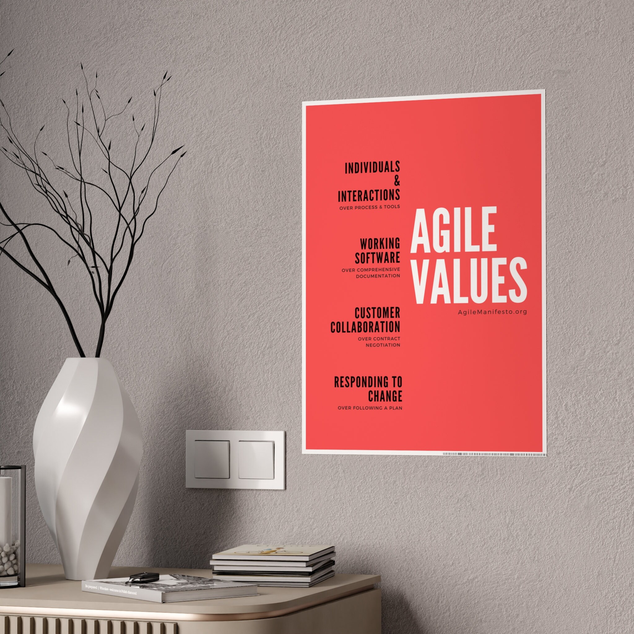 Agile Values Poster Glossy Agile Values Poster Fusia - Etsy