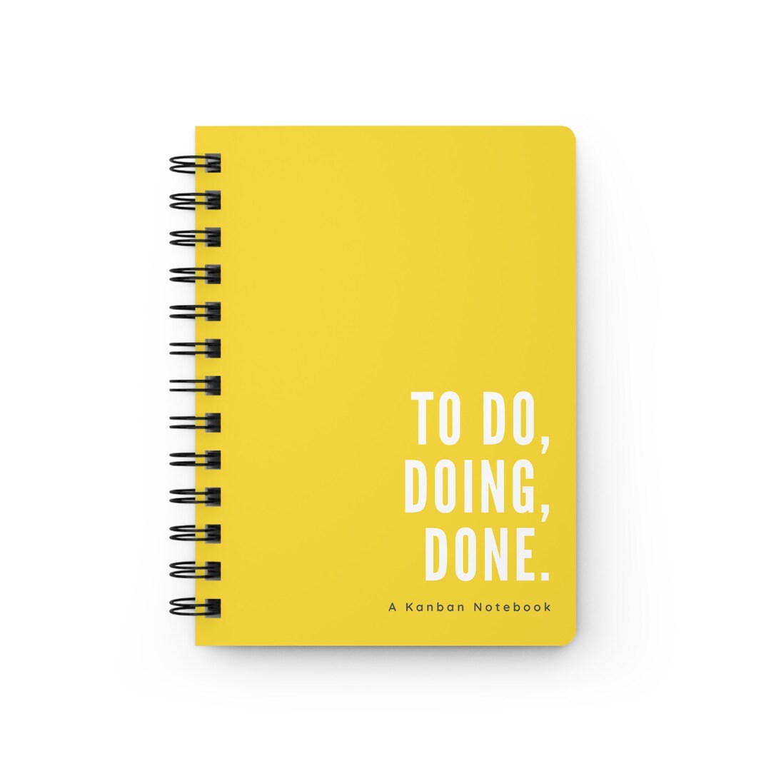 To Do, Doing, Done. Kanban Notebook (yellow) - Etsy