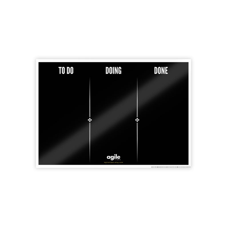 Personal Task Board - Personal Kanban Board (archetype Noir Design) - Etsy