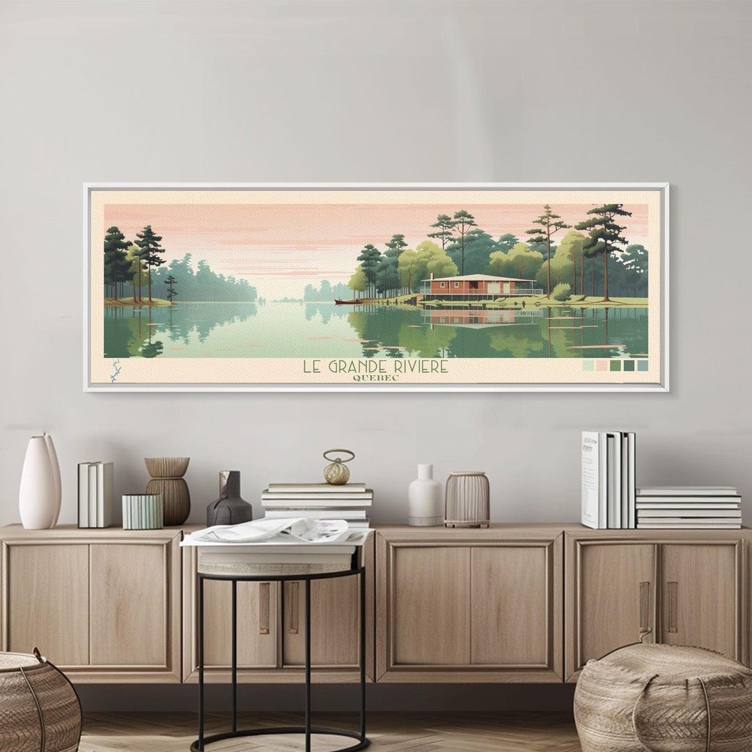Lay Lake Alabama Canvas Print: Mid-century Modern Travel Poster - Etsy