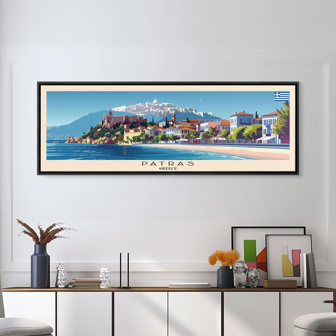 Patras Greece Art Print: Panoramic Travel Poster, Europe Wall Art - Etsy