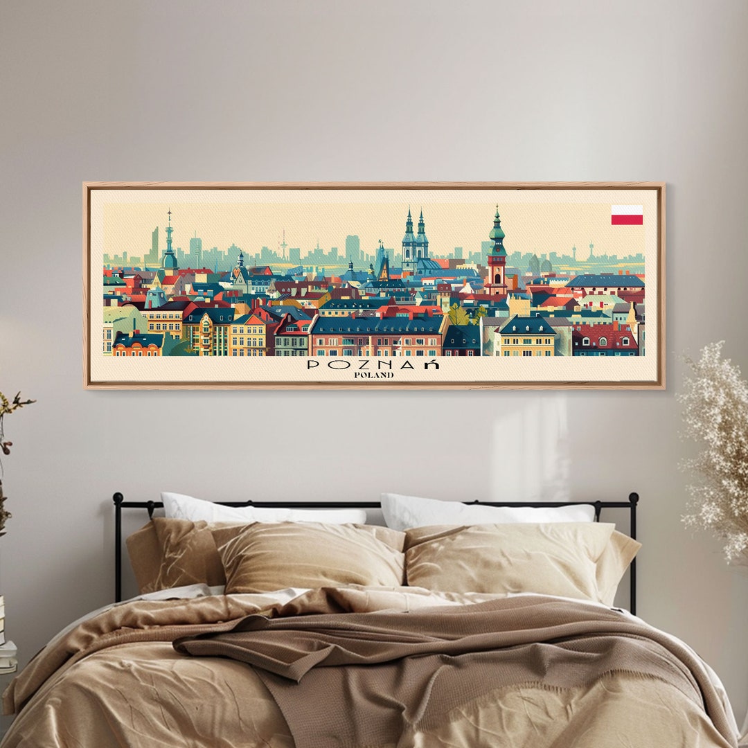 Poznan Poland Art Print: Europe Travel Poster, Panoramic Canvas or ...