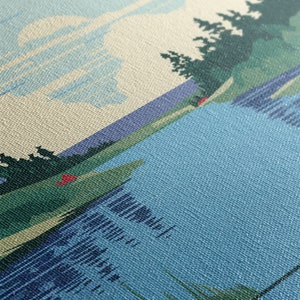 Lake Alice, North Dakota Framed Canvas Print, Wall Art, Lake House ...