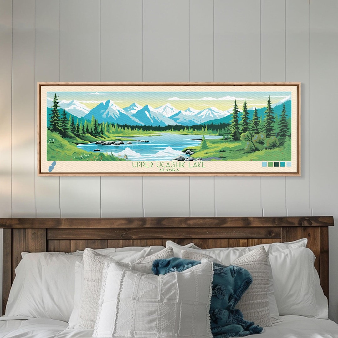 Upper Ugashik Lake, Alaska Canvas Print: Panoramic Lake House Art - Etsy