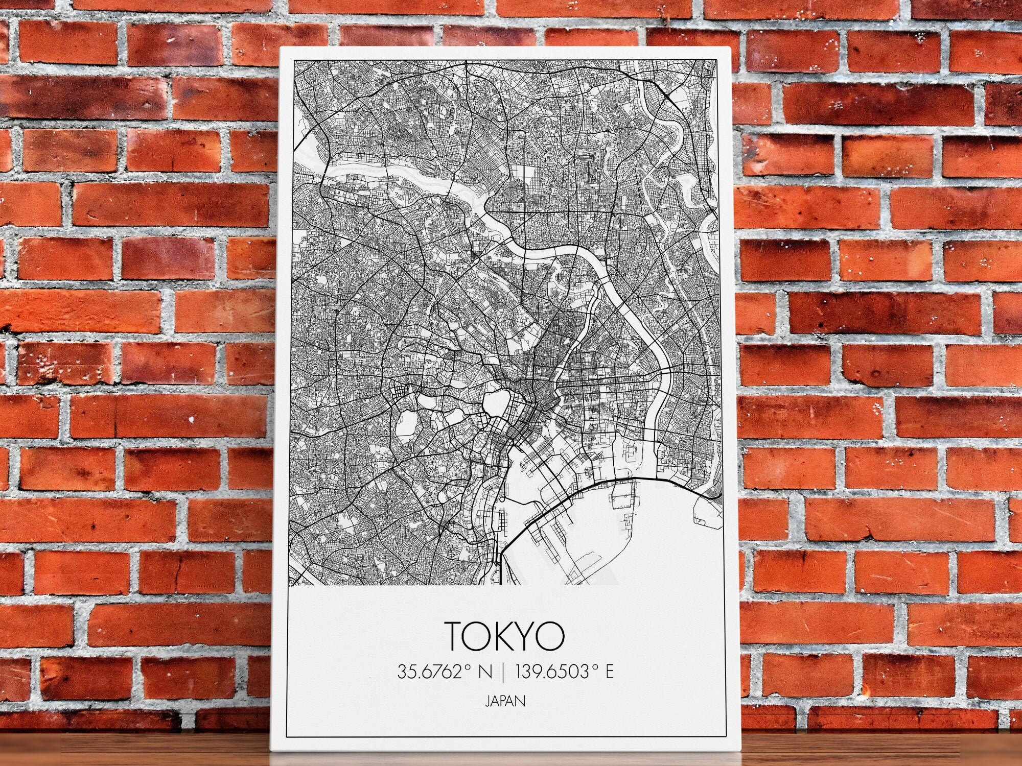 Tokyo Street Map Japan Map Asia City Map Print Modern Wall - Etsy