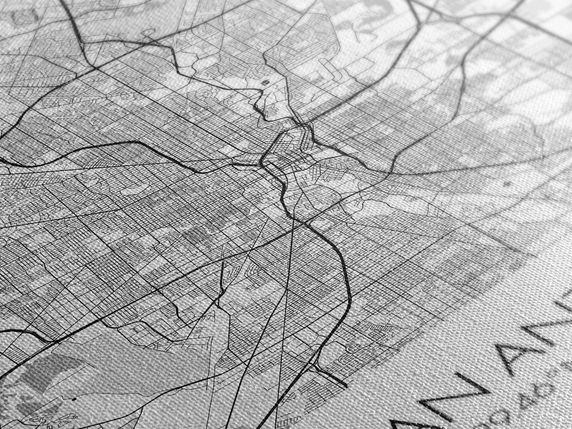 Mapa de calles de San Antonio mapa de Texas arte del mapa de - Etsy México