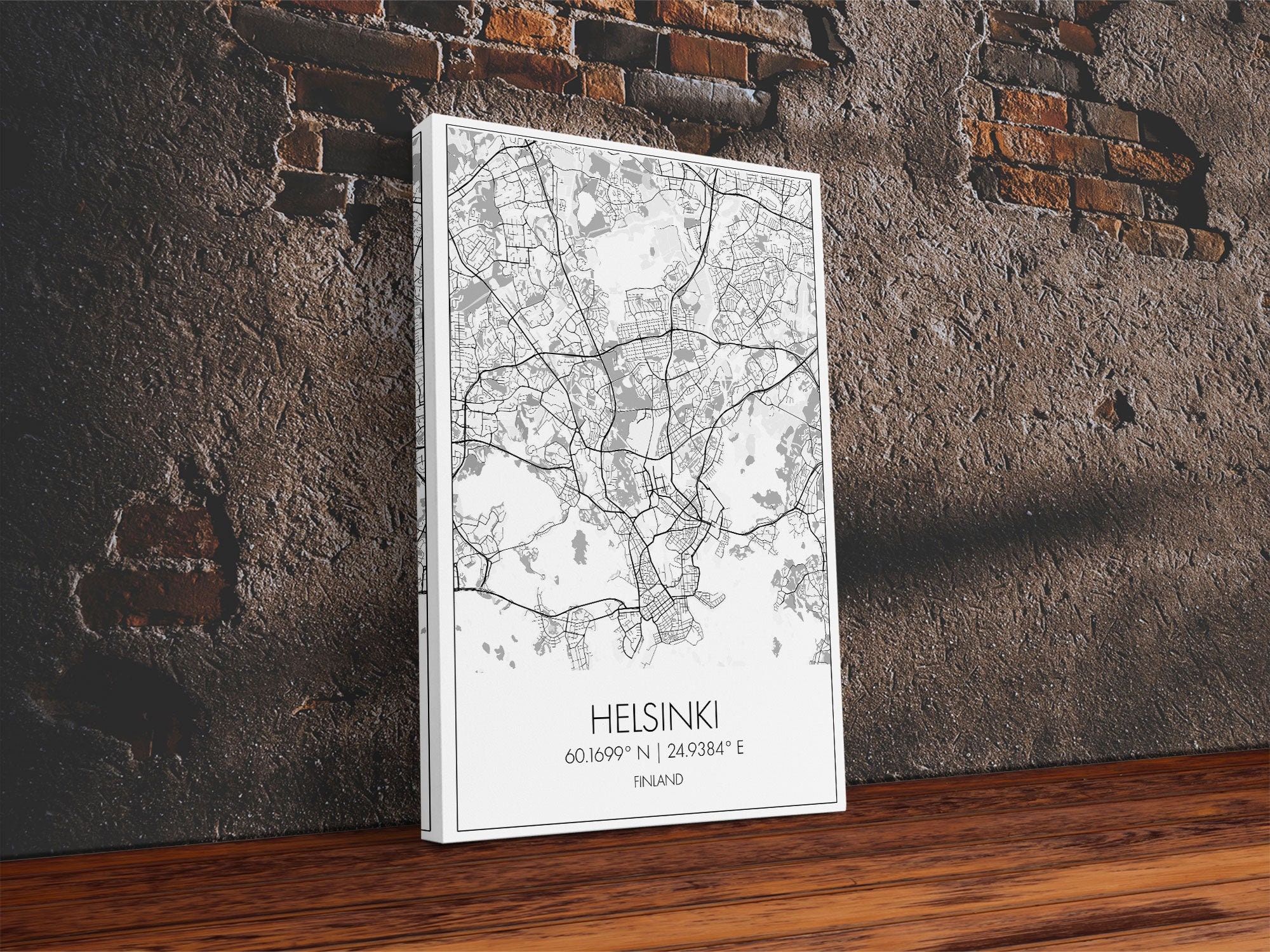 Helsinki Street Map Finland Map Europe City Map Art - Etsy