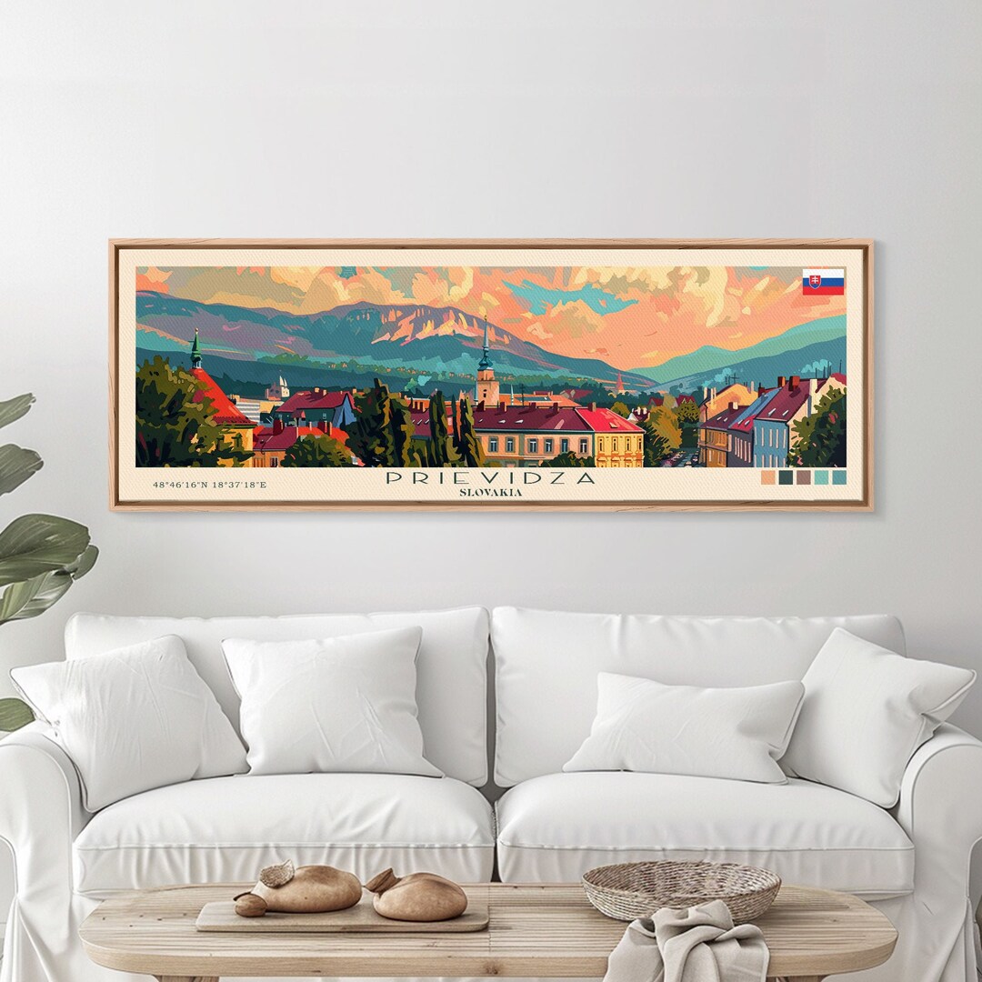 Prievidza Slovakia Panoramic Art Print: Travel Wall Decor - Etsy