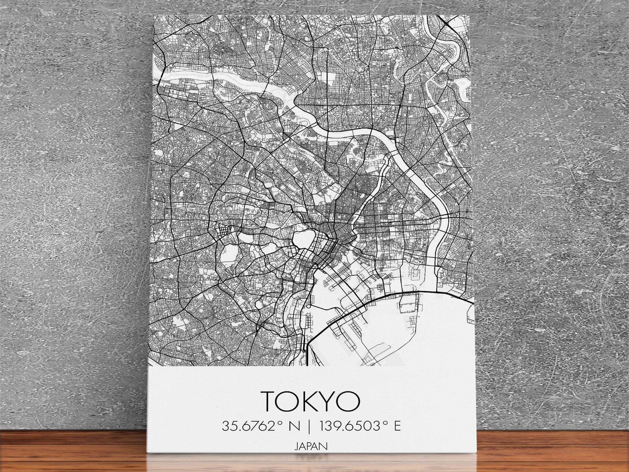 Tokyo Street Map Japan Map Asia City Map Print Modern Wall - Etsy