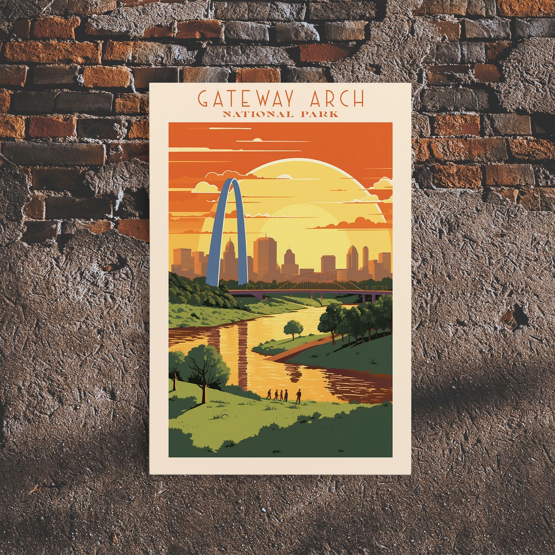 Gateway Arch National Park Missouri Travel Art, National Park Print ...