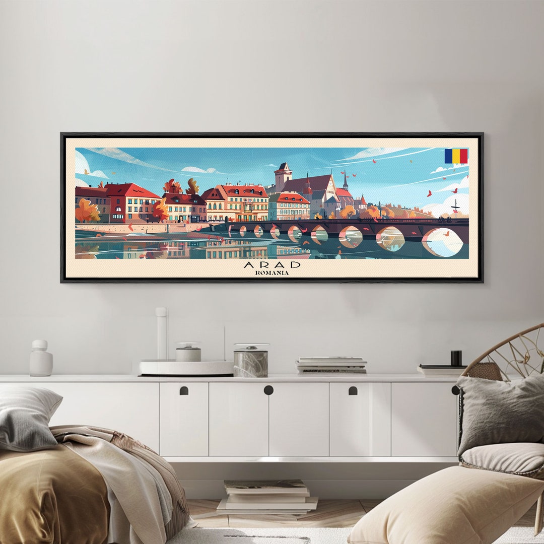 Arad Romania Art Print: Europe Travel Poster, Panoramic Canvas or Metal ...