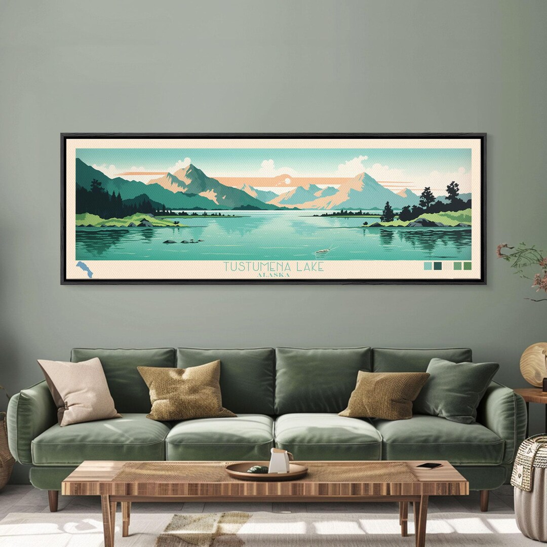Tustumena Lake, Alaska Canvas Print: Mid-century Modern Lake House ...