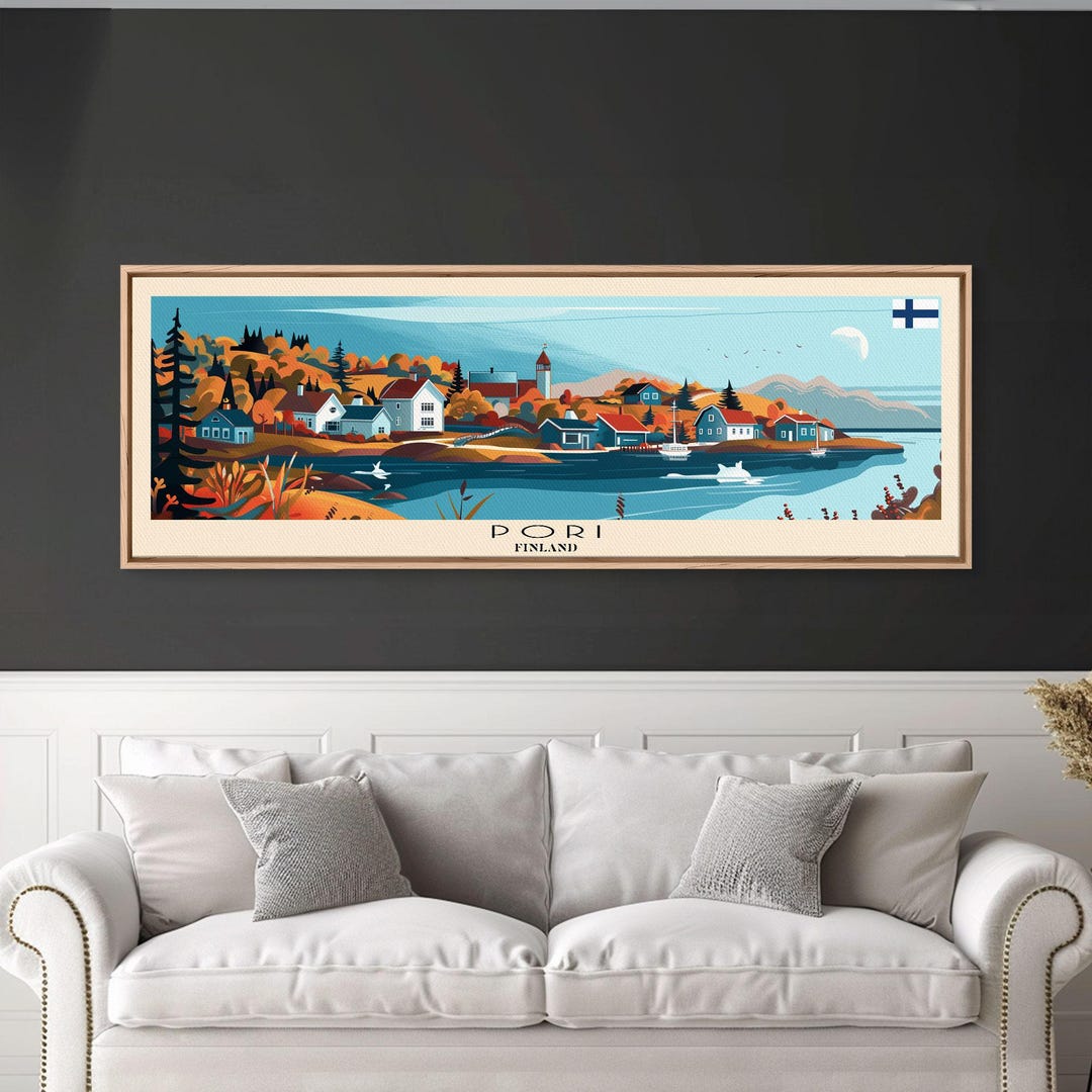 Pori Finland Travel Art: Panoramic Canvas Print or Metal Wall Art - Etsy