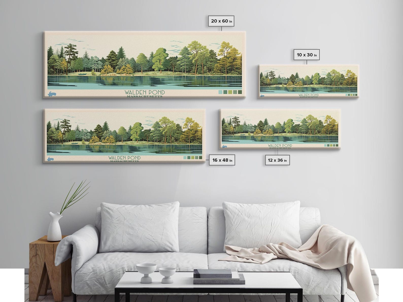 Walden Pond Canvas Print: Massachusetts Lake House Decor - Etsy