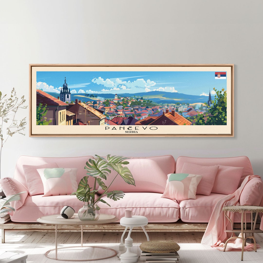 Pancevo Serbia Wall Art, Panoramic Travel Poster, Panoramic Framed ...