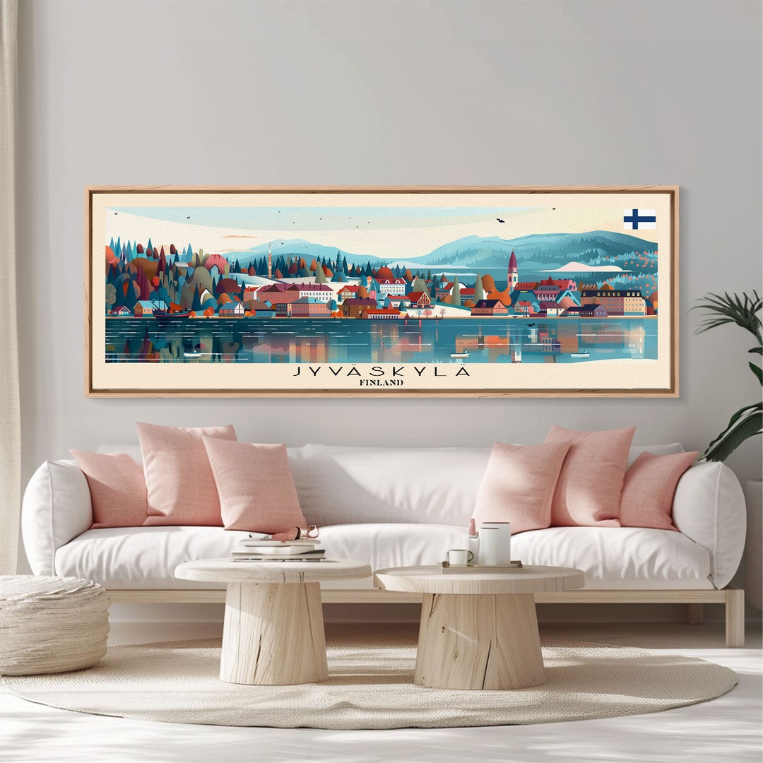 Jyvaskyla Finland Travel Art: Panoramic Canvas or Metal Wall Art - Etsy
