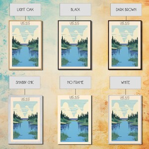 Lake Alice, North Dakota Framed Canvas Print, Wall Art, Lake House ...