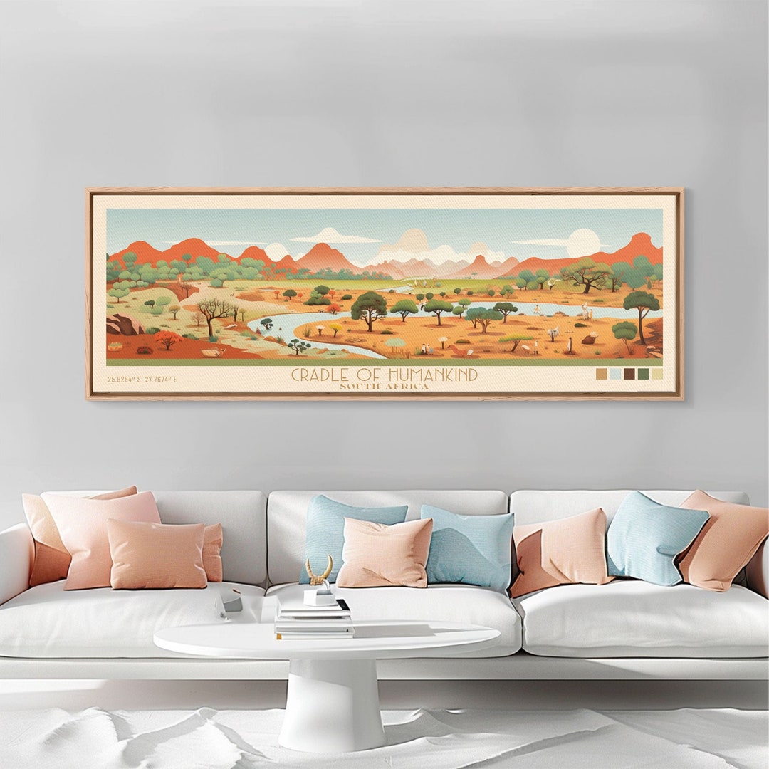 Cradle of Humankind Travel Poster Print, Framed Canvas Print, South ...