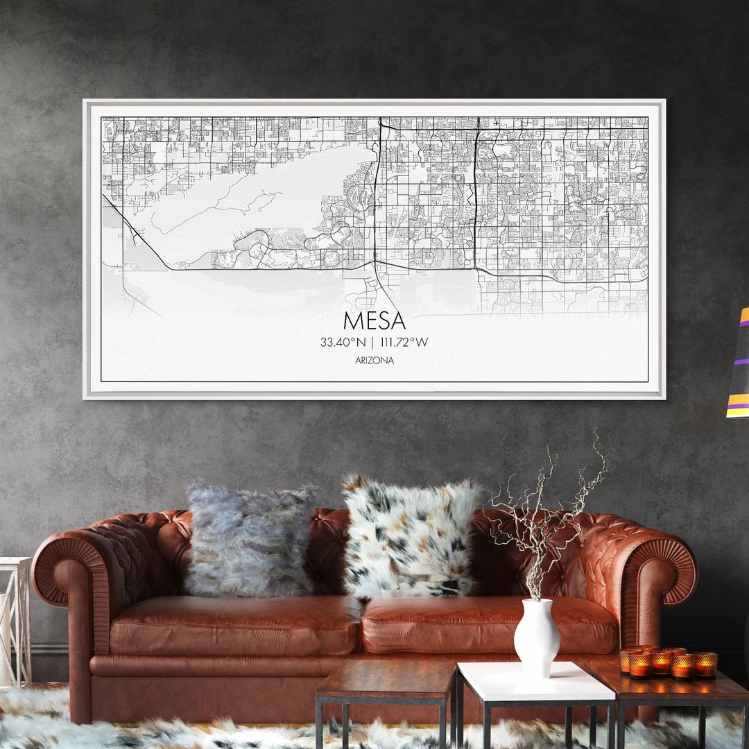 Mesa City Map, Arizona Map, Map Art, Minimalist Wall Art, Wall Art ...