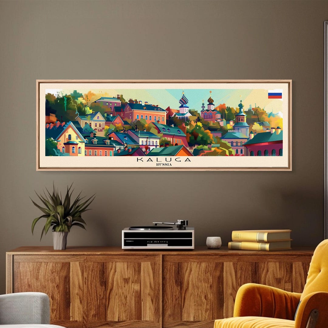 Kaluga Russia Panoramic Travel Poster, Framed Canvas Print or Metal ...