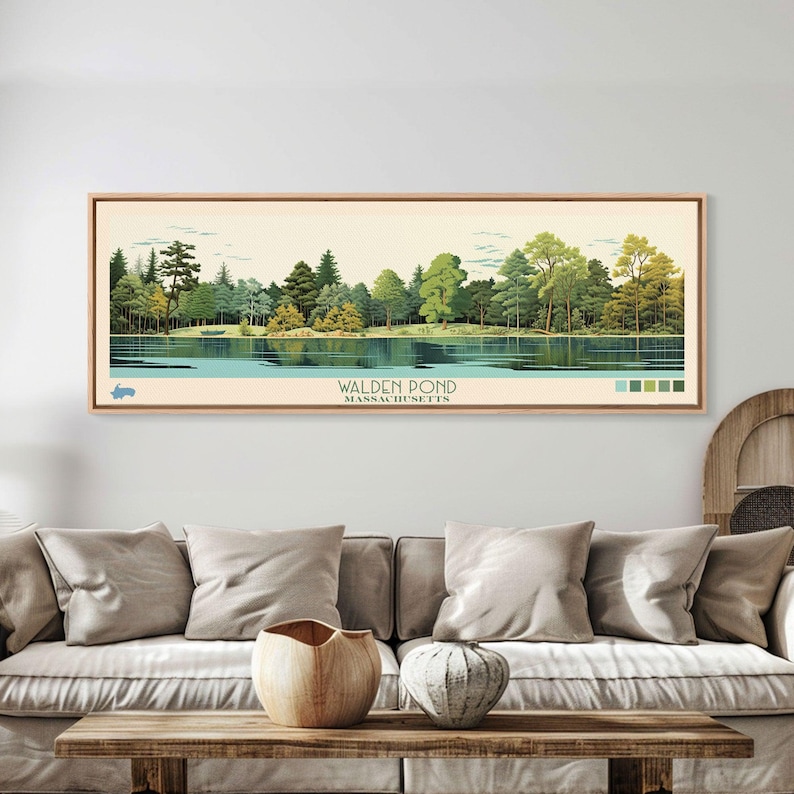 Walden Pond Canvas Print: Massachusetts Lake House Decor - Etsy