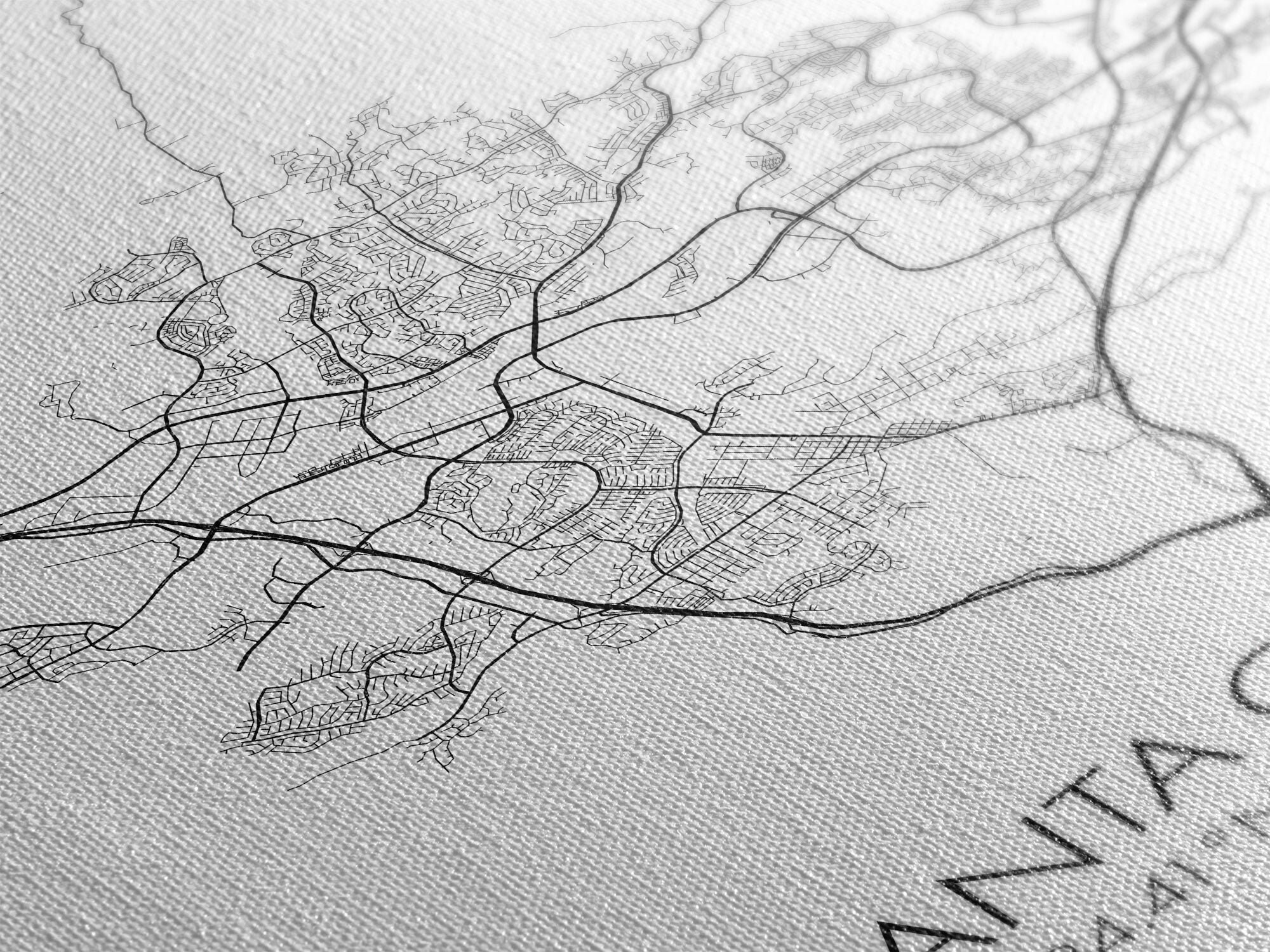 Santa Clarita Street Map California Map City Map Print - Etsy