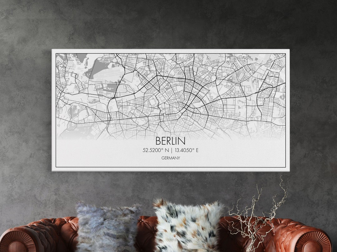 Berlin Street Map Germany Map Map Print Modern Art Wall - Etsy