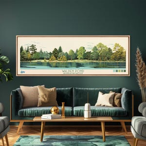 Walden Pond Canvas Print: Massachusetts Lake House Decor - Etsy
