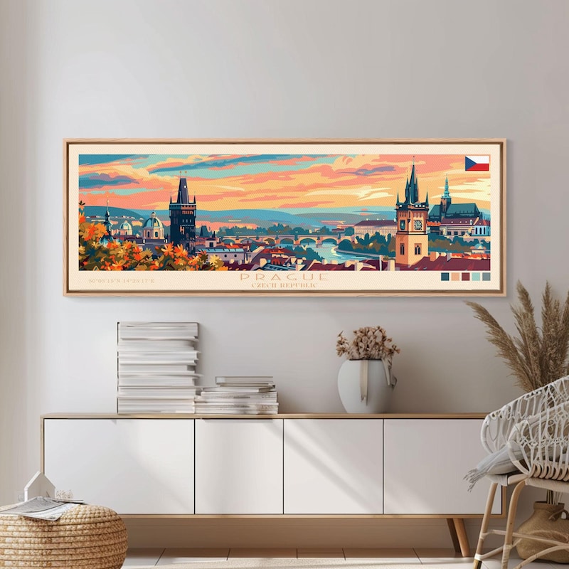 Prague Panoramic Art - Etsy