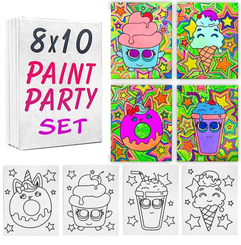 Birthday Paint Party Kits for Kids! Complete With All Supplies - Etsy