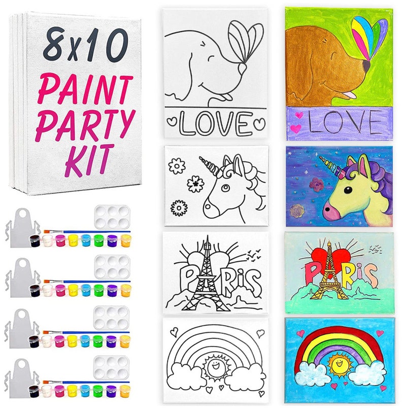 Birthday Paint Party Kits for Kids! Complete With All Supplies - Etsy