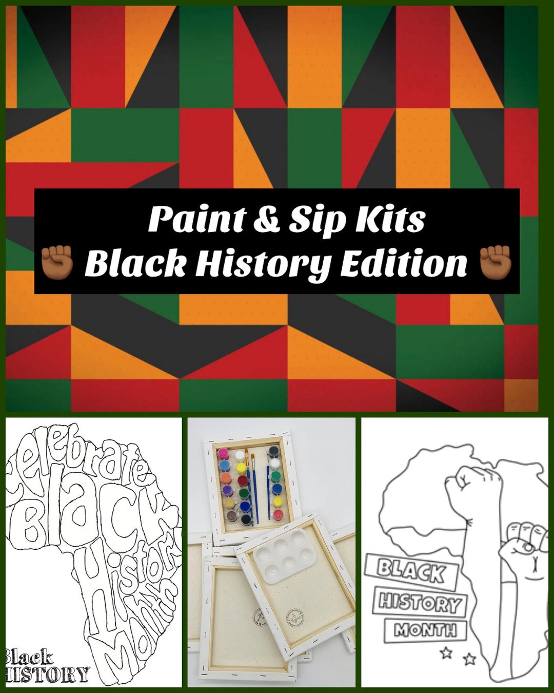 Black History Month Paint Kits DIY - Etsy