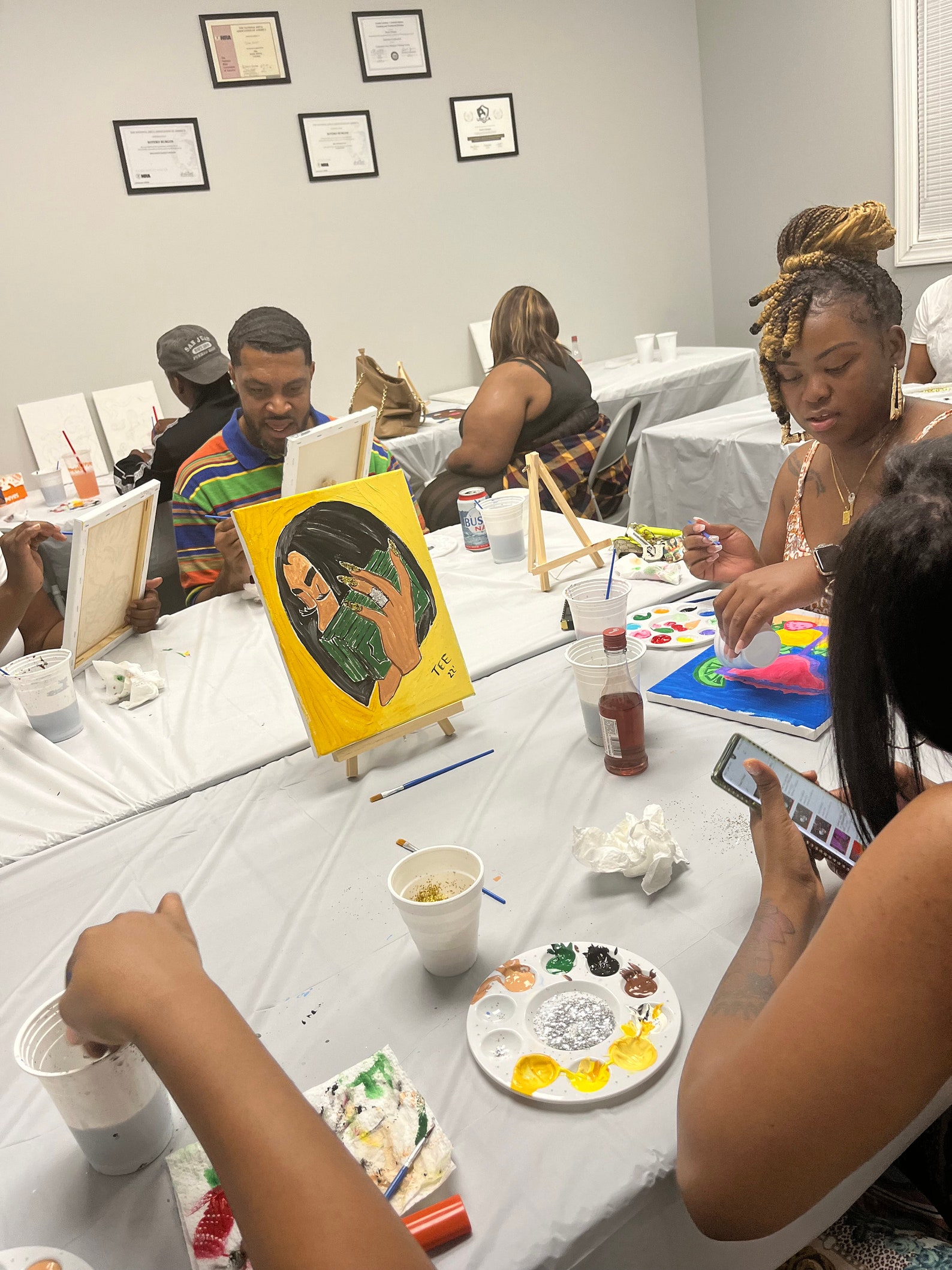 DIY Paint Party Kits Pre-drawn Canvases! Complete With All Supplies ...