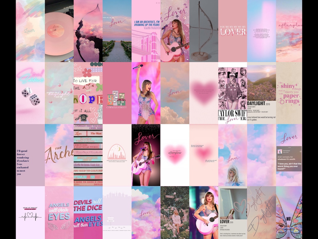 80pcs Taylor Swift Pink Lover Album Inspired Wallpapers printable ...