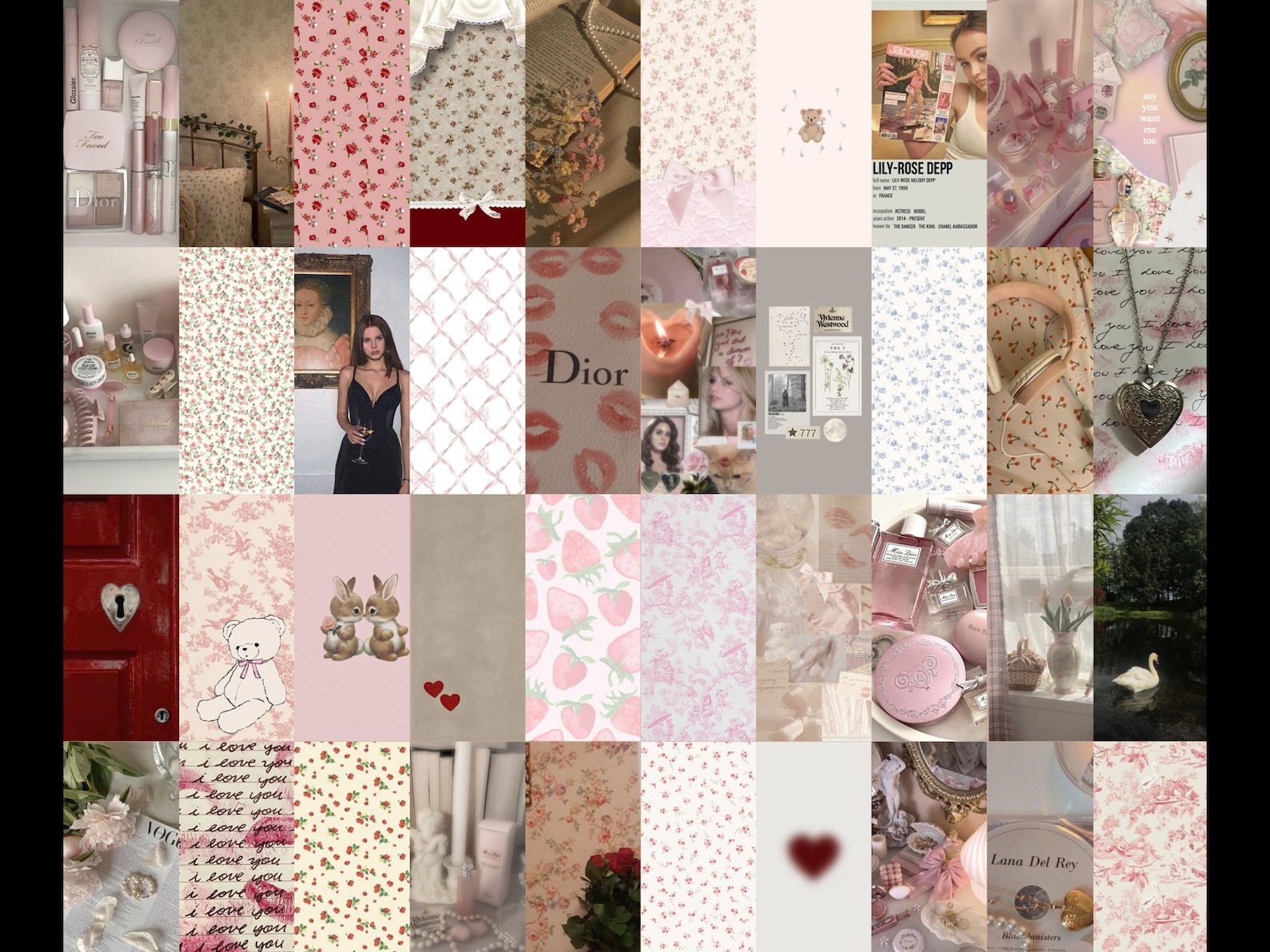 98pcs Coquette Collage Wallpapers printable Digital Download5 - Etsy