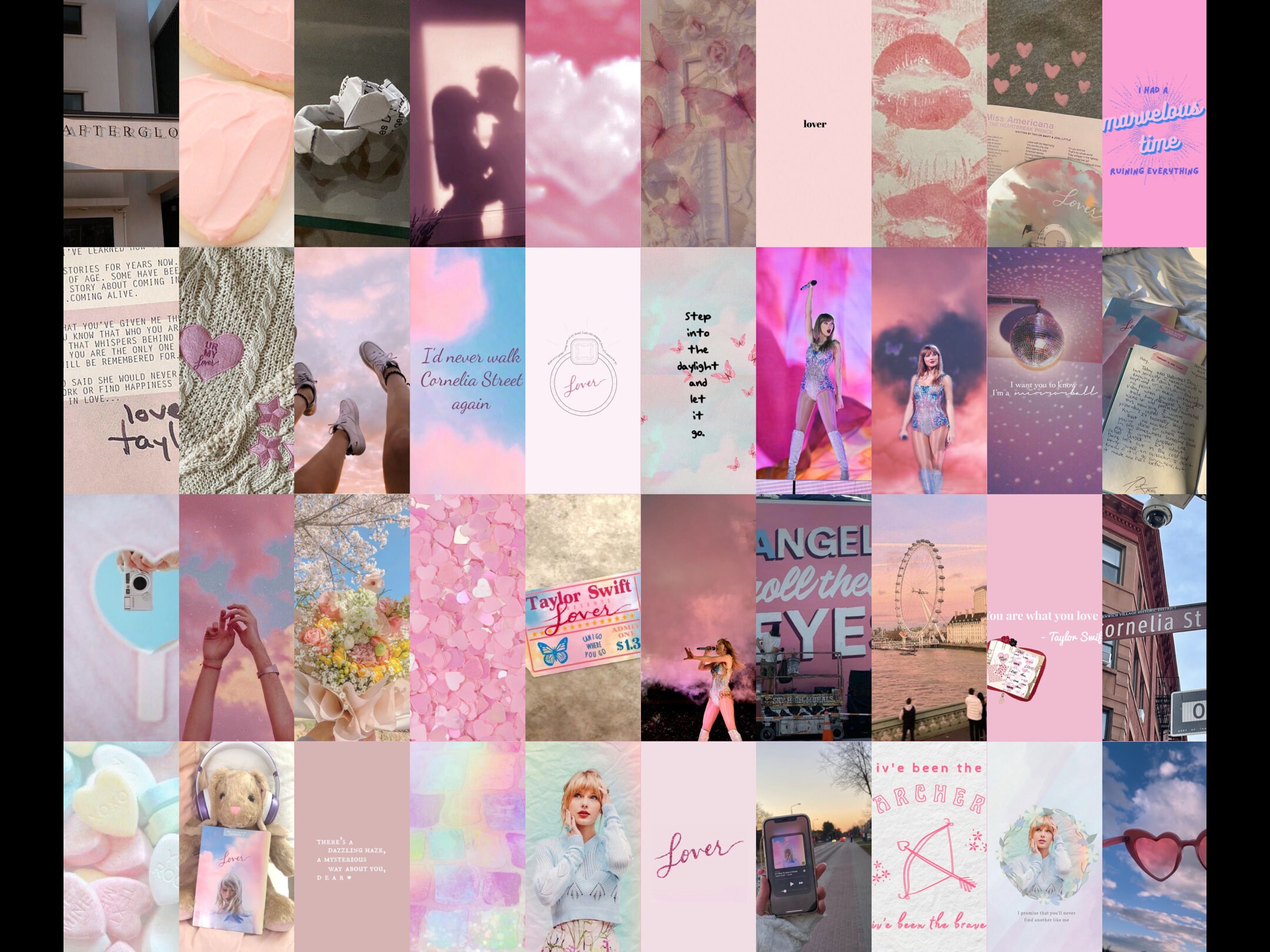 80pcs Taylor Swift Pink Lover Album Inspired Wallpapers printable ...